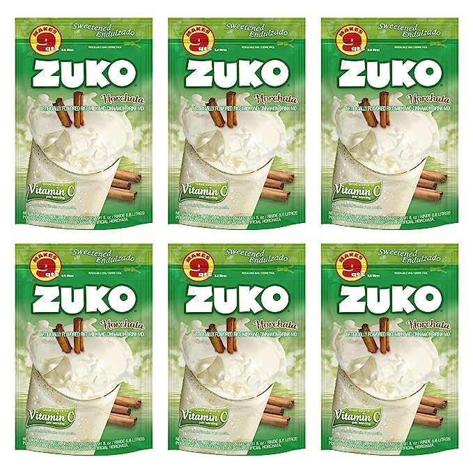 Amazon.com: ZUKO Horchata Instant Powder Drink, Family Pack, No Sugar ...