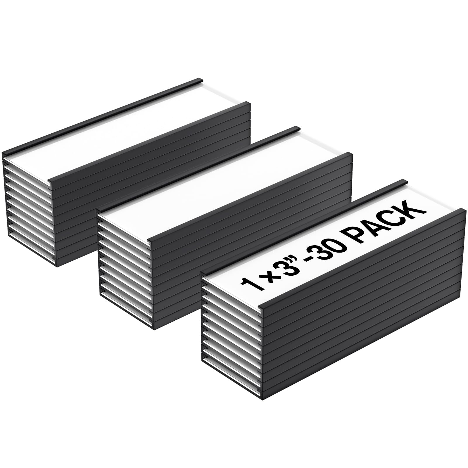 Snapklik.com : C Channel Magentic Label Holders 3" X 1", 30 Pack ...