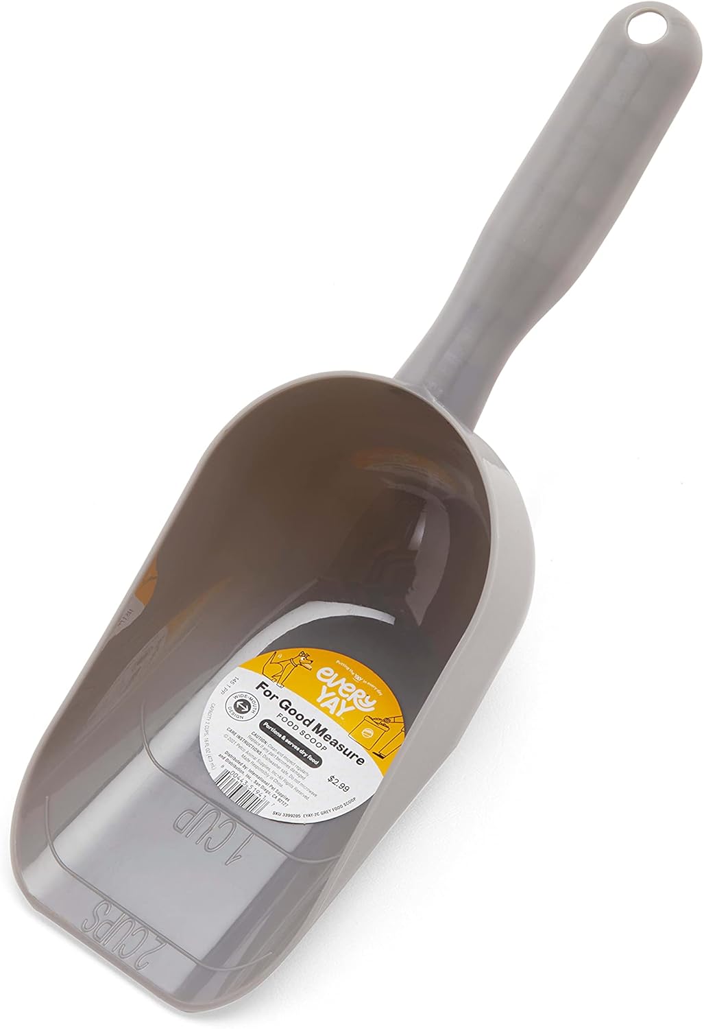 Amazon.com: EveryYay for Good Measure Grey Food Scoop 2 Cups ...