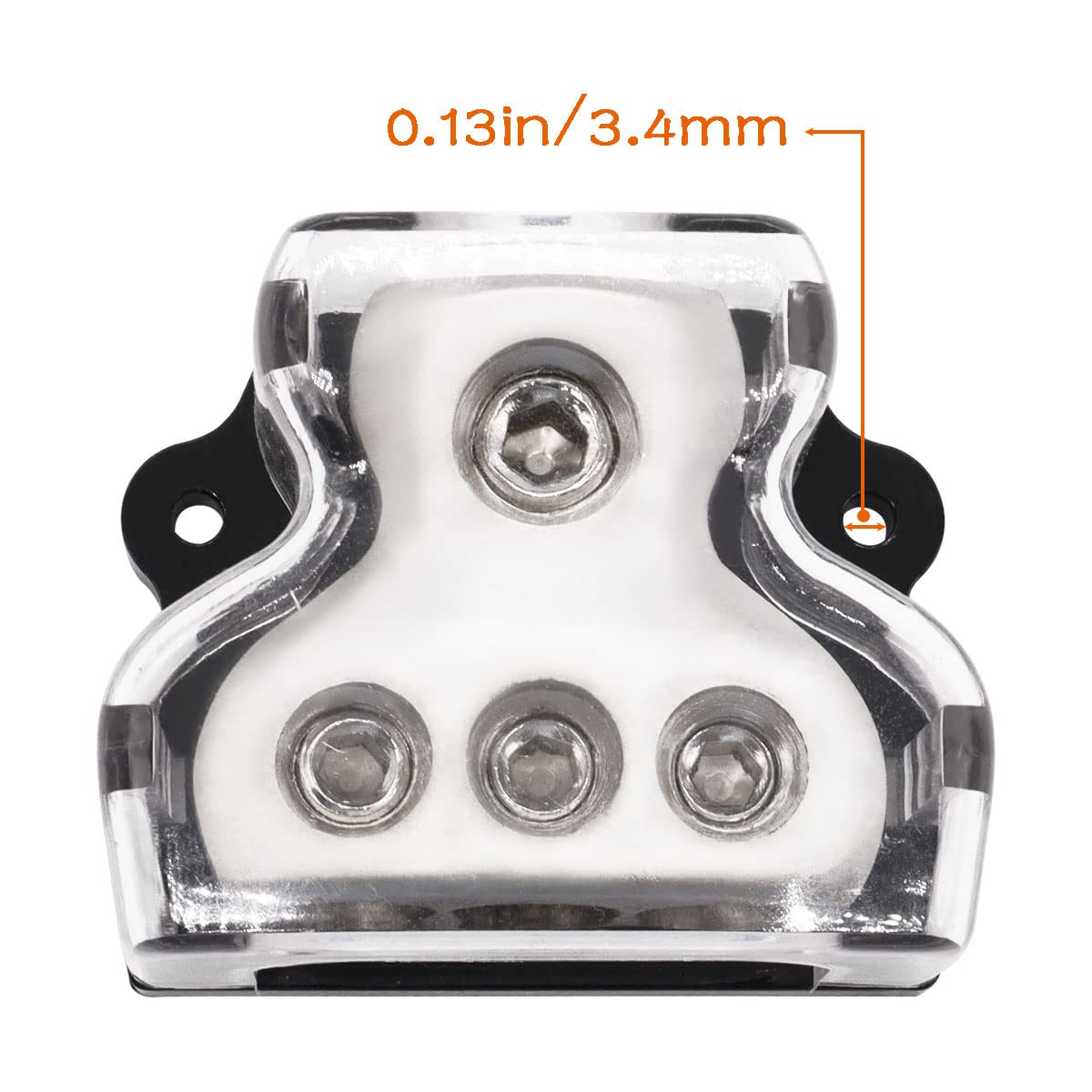 Snapklik.com : 2PCS 3 Way Power Distribution Block,1x 0 Gauge in,3X 4 ...
