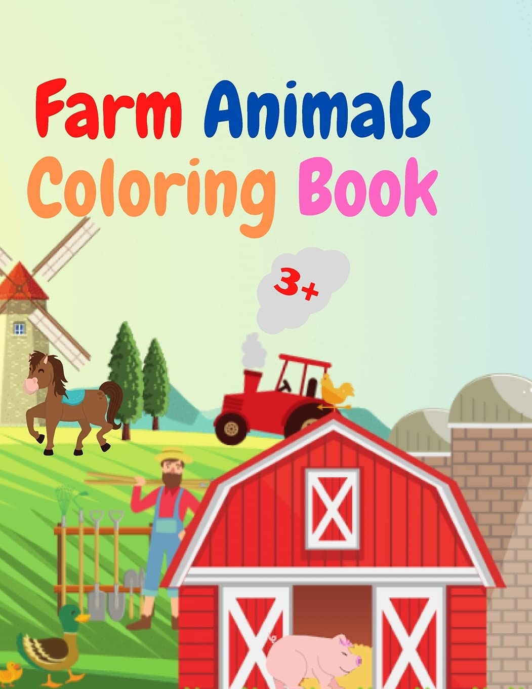 Buy Farm Animals Coloring Book: Amazing Farm Animals Coloring Book ...