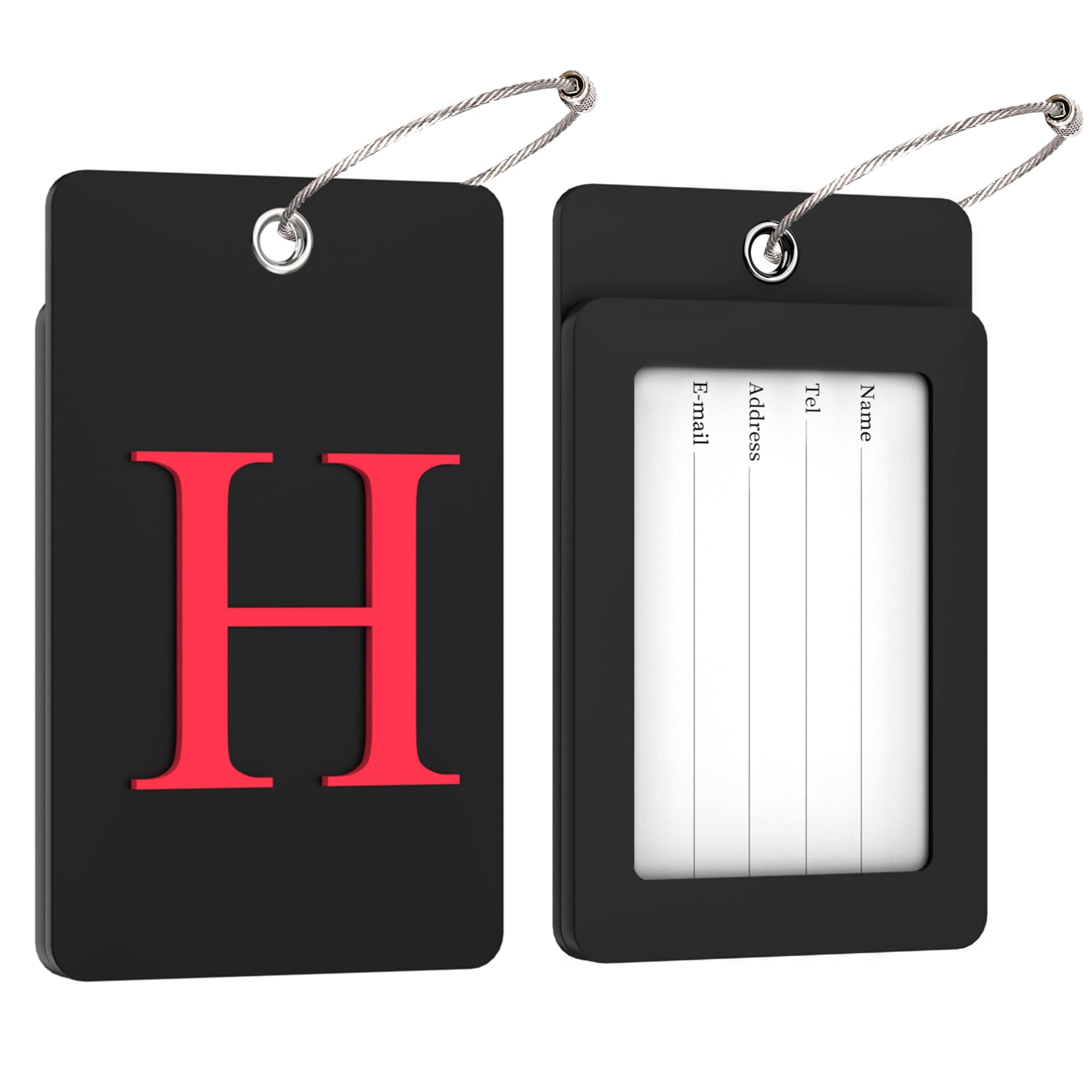 Snapklik.com : Gostwo 2 Pack Luggage Tags For Suitcases, 26 Initial ...