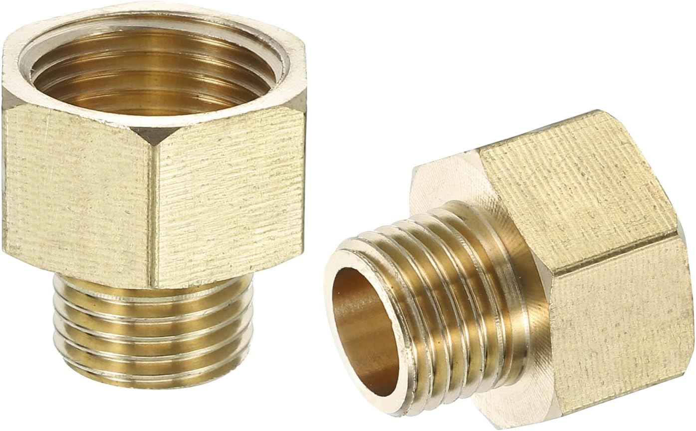 Amazon.com: uxcell Brass Pipe Fitting, 4Pcs G3/8 Male x G1/4 Female ...