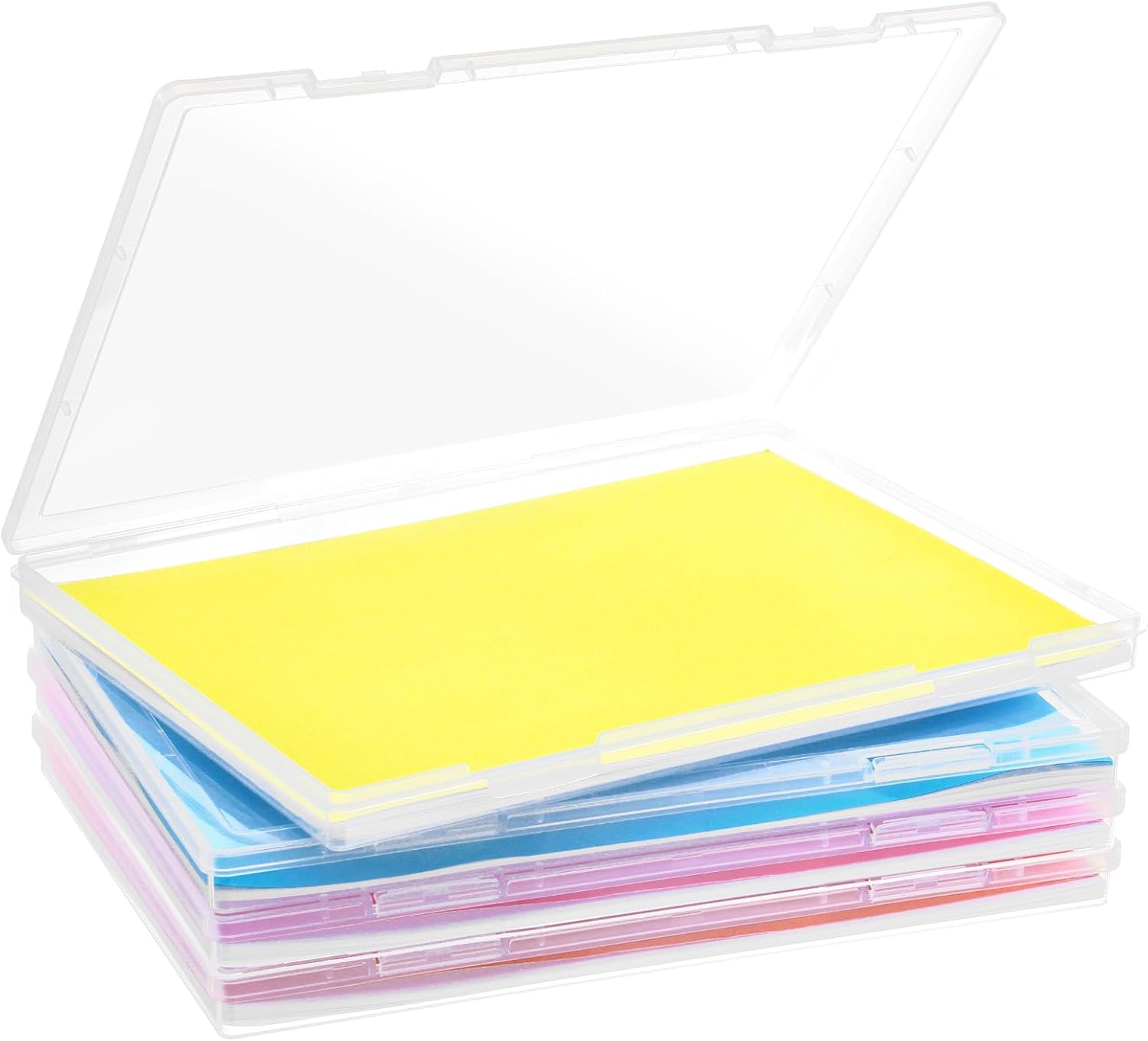 Amazon.com: 4 Pcs Photo Storage Boxes Fit 8" x 10" Photo Clear Plastic ...