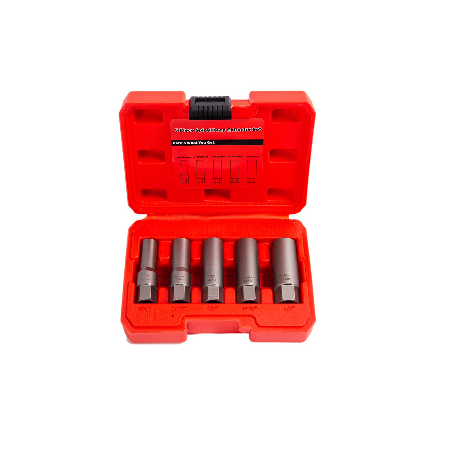 Snapklik.com : 5PCS Spiral Type Deep Bolt Extractor Set,Spark Plug ...