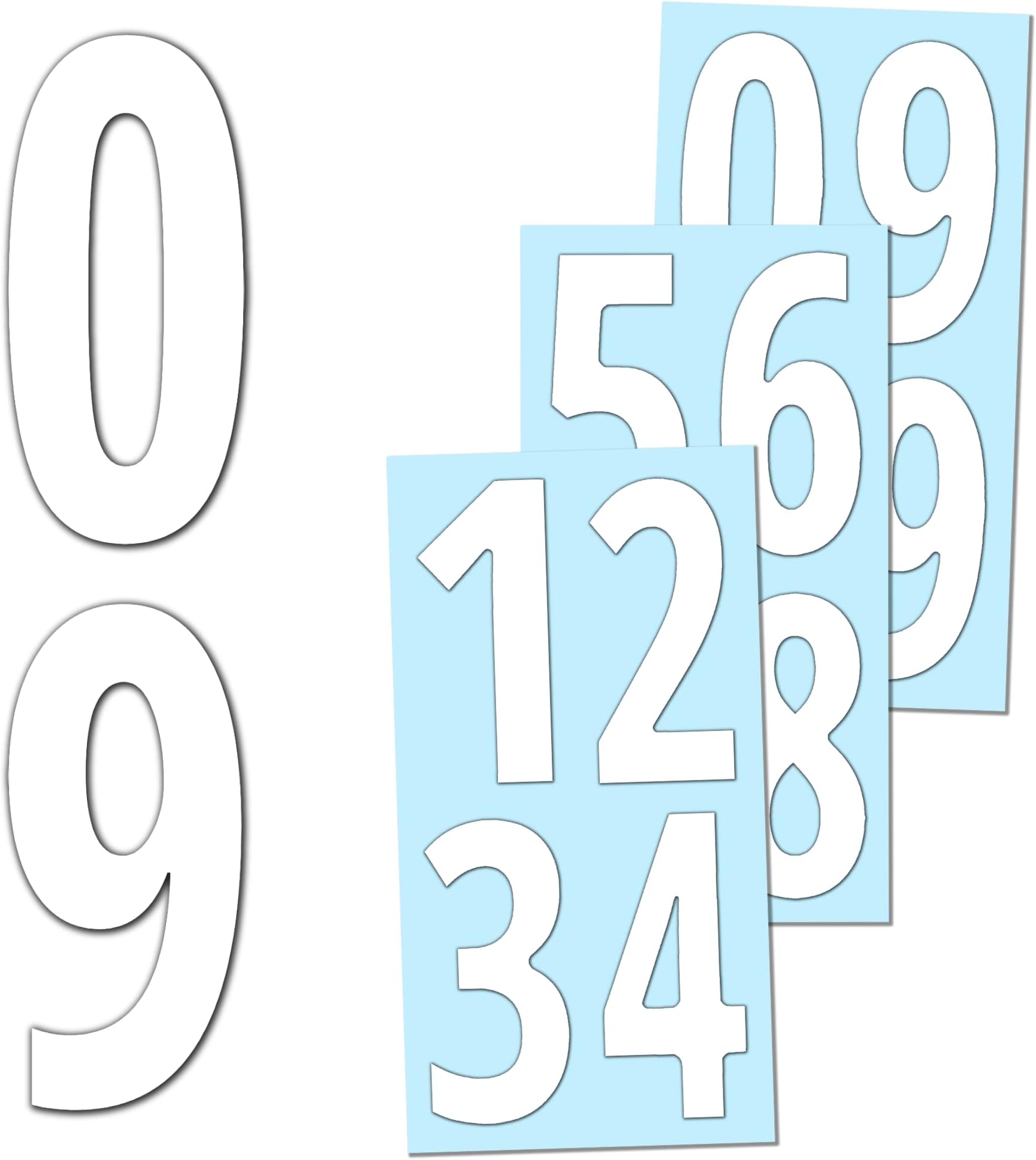 Amazon.com : 200 Pieces, 3" - Number Stickers, Waterproof Vinyl Stick ...