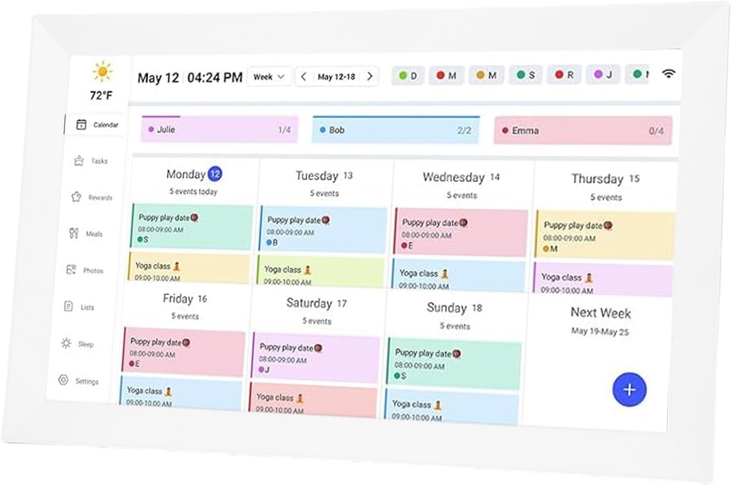 15.6 Inch Wall Planner Digital Calendar Chore Chart, WiFi Smart ...