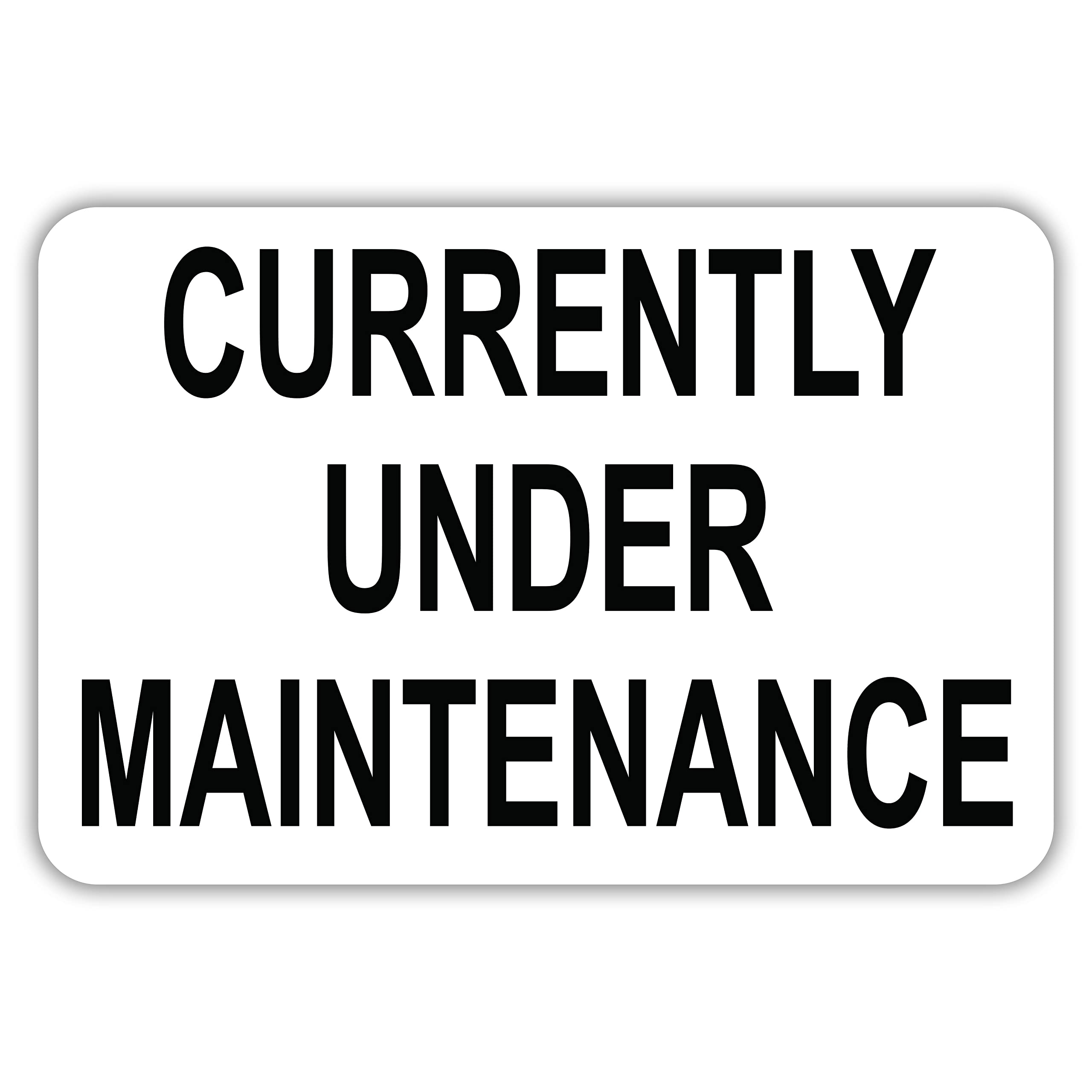 Amazon.com: Currently Under Maintenance Aluminum Sign - Metal Sign ...