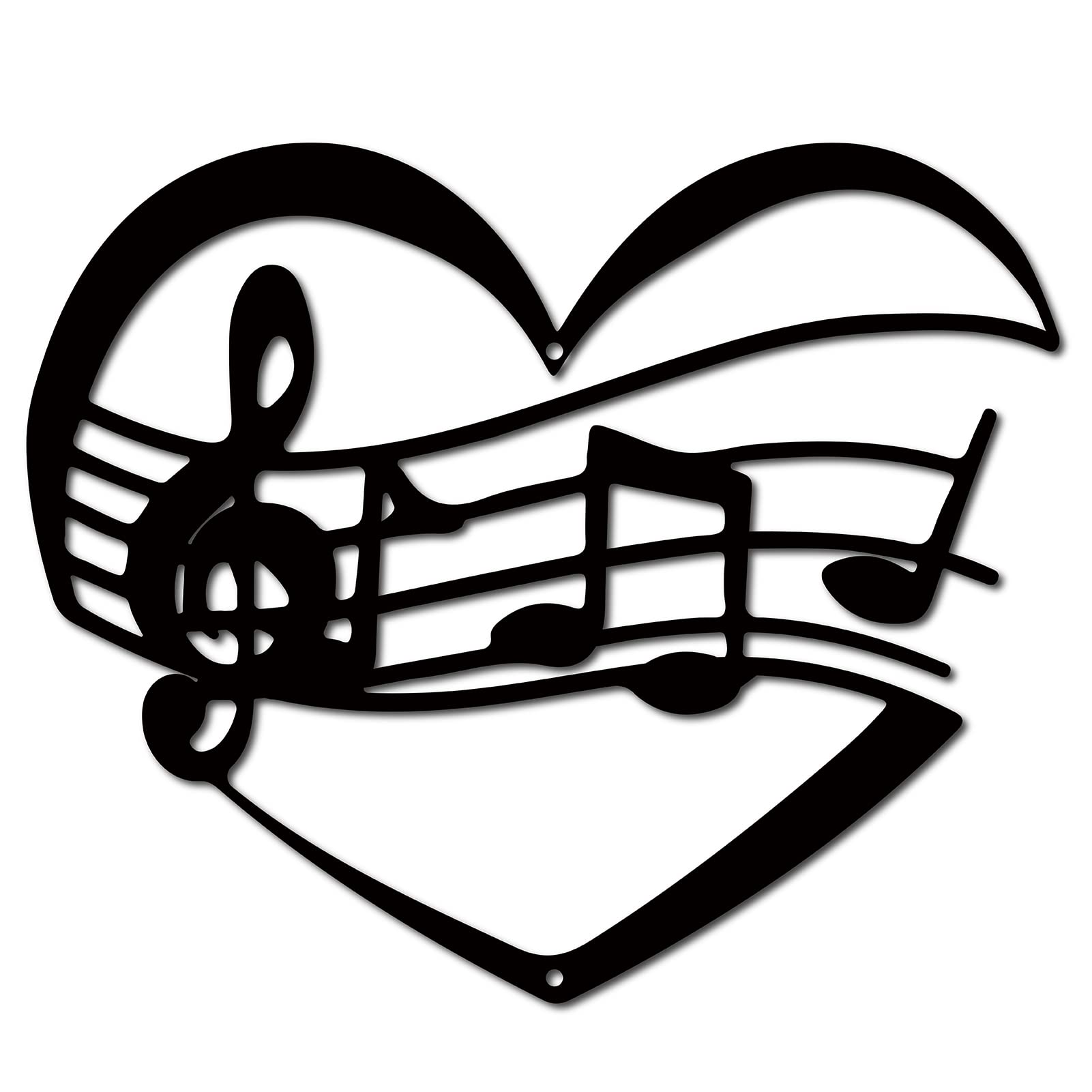 Music Notes Heart Drawings