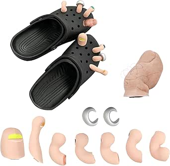 Funny Toe Charm for Crocs, Shoe Toes Charms Accessories Set, 3D Big Toe ...