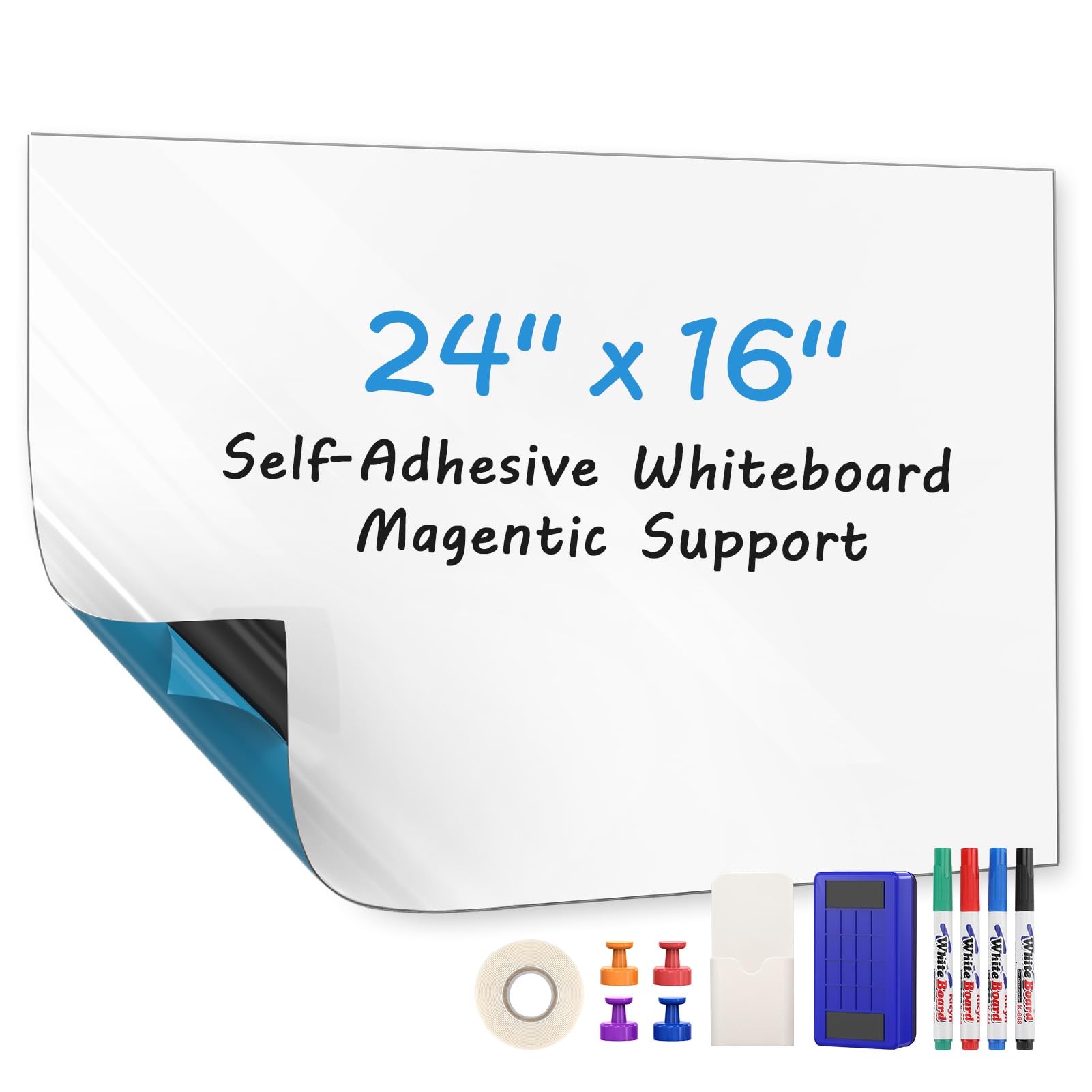 Snapklik.com : MaxGear 16"x24" Magnetic Dry Erase Whiteboard Sticker ...