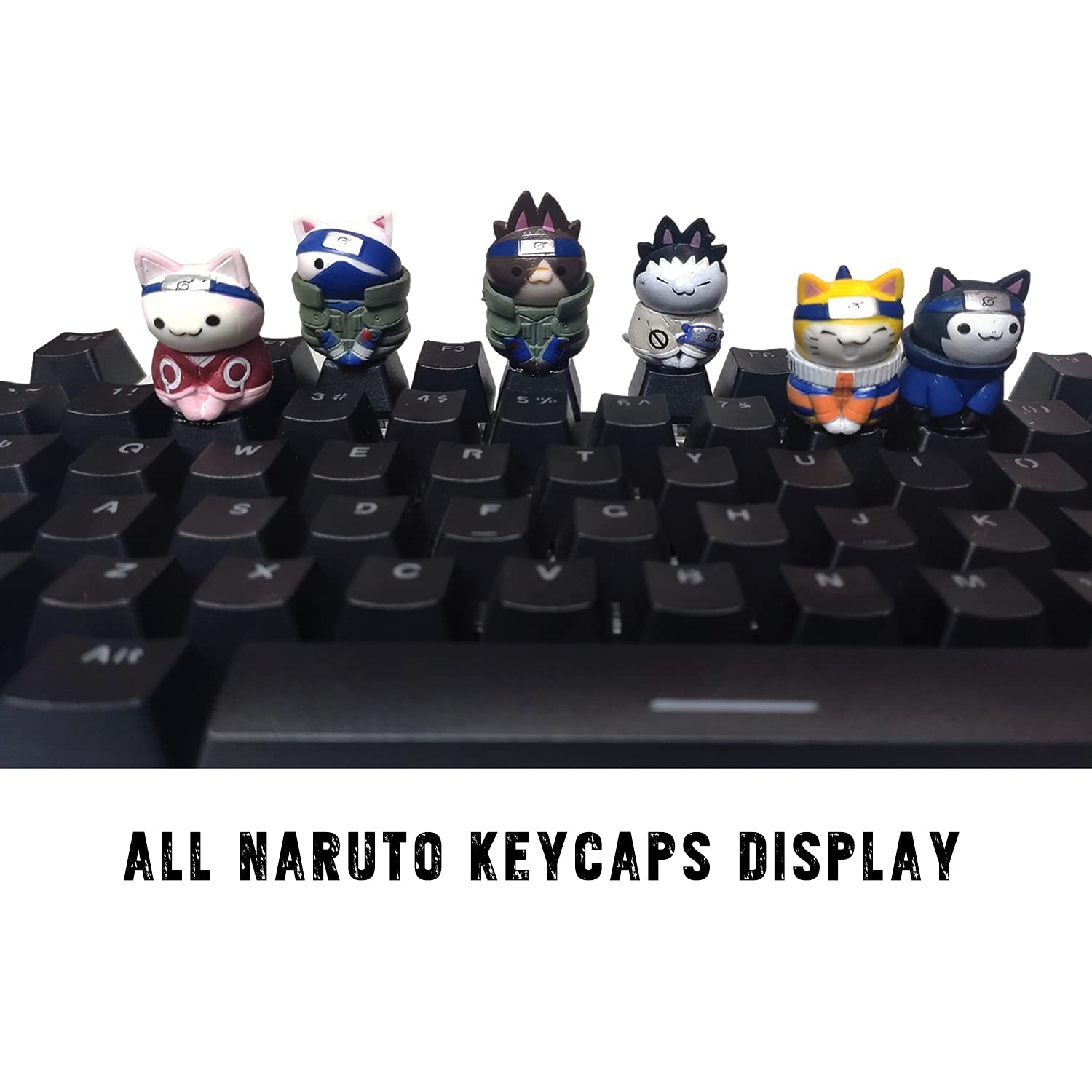 Naruto Keycaps Japanese Anime Cool Black Key Caps,Compatible with ...