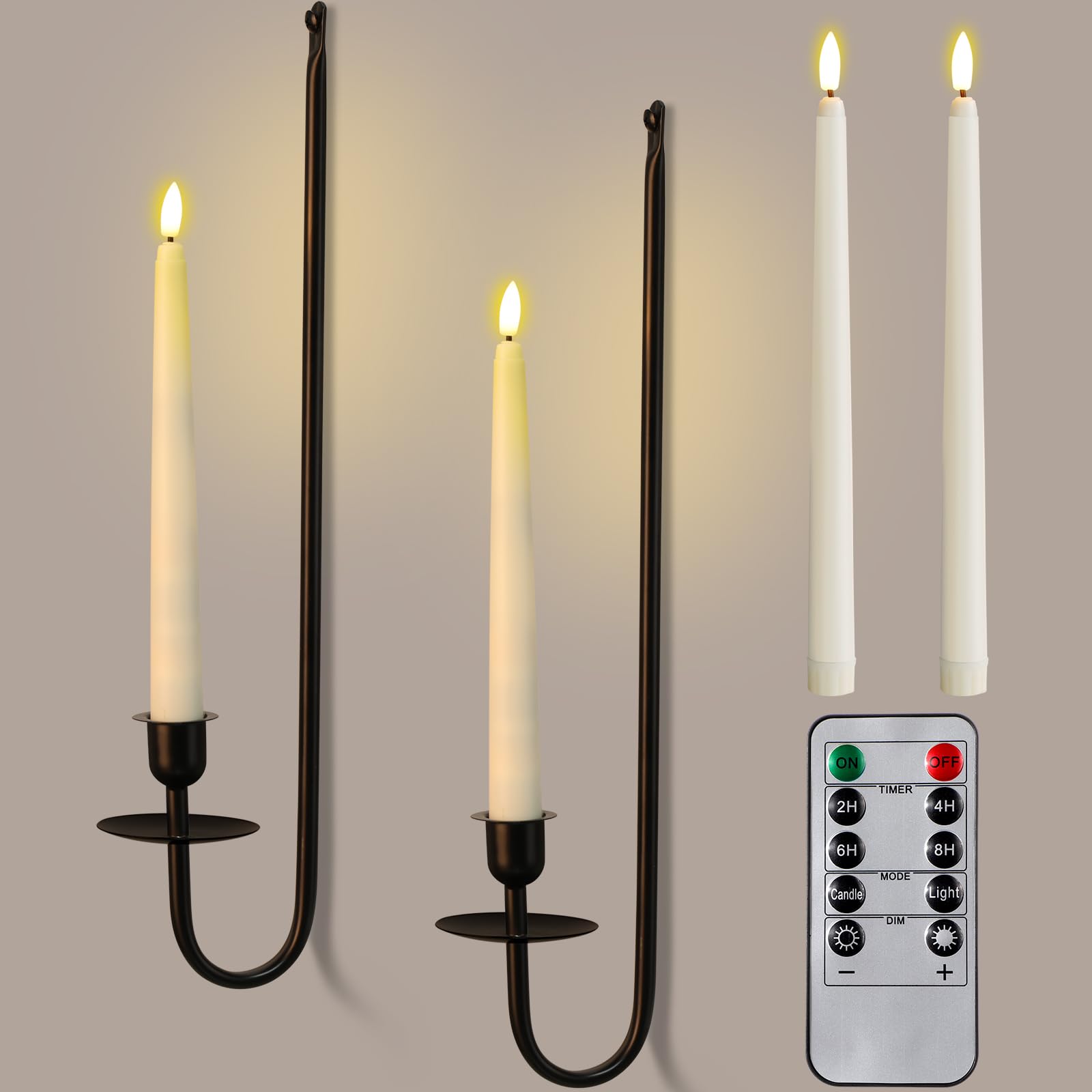 Amazon.com: tessco for You 2 Set Metal Wall Mount Candle Sconces with ...