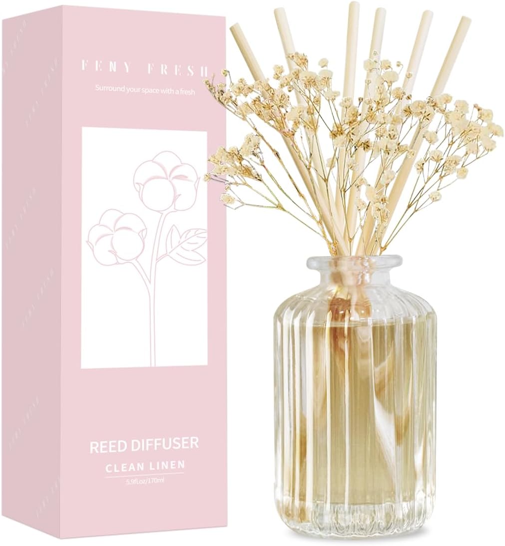 Amazon.com: UCC Premium Reed Diffuser Set with Preserved Flower Reed ...