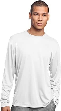 Amazon.com: SPORT-TEK ST350LS Adult Long Sleeve Competitor Tee - White ...