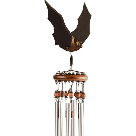 Amazon.com : Shades of Alchemy Gothic Bat Wind Chime Hanging Decoration ...