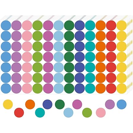 Amazon.com : 4000 Pieces 1 Inch Round Color Coding Dot Stickers ...