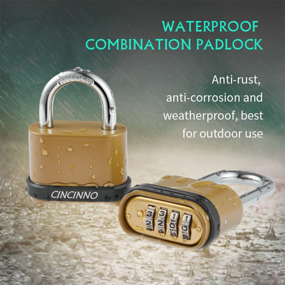 Snapklik.com : CINCINNO 4 Digit Combination Lock, Outdoor Combination ...