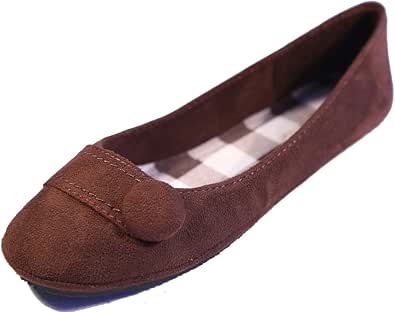Amazon.com | Max Collection Faux Suede Flat Shoes | Flats