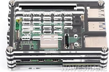 Amazon.in: Buy IDUINO Transparent and Black Acrylic Case for Raspberry Pi 5, Pi 5 Case, Supports ...