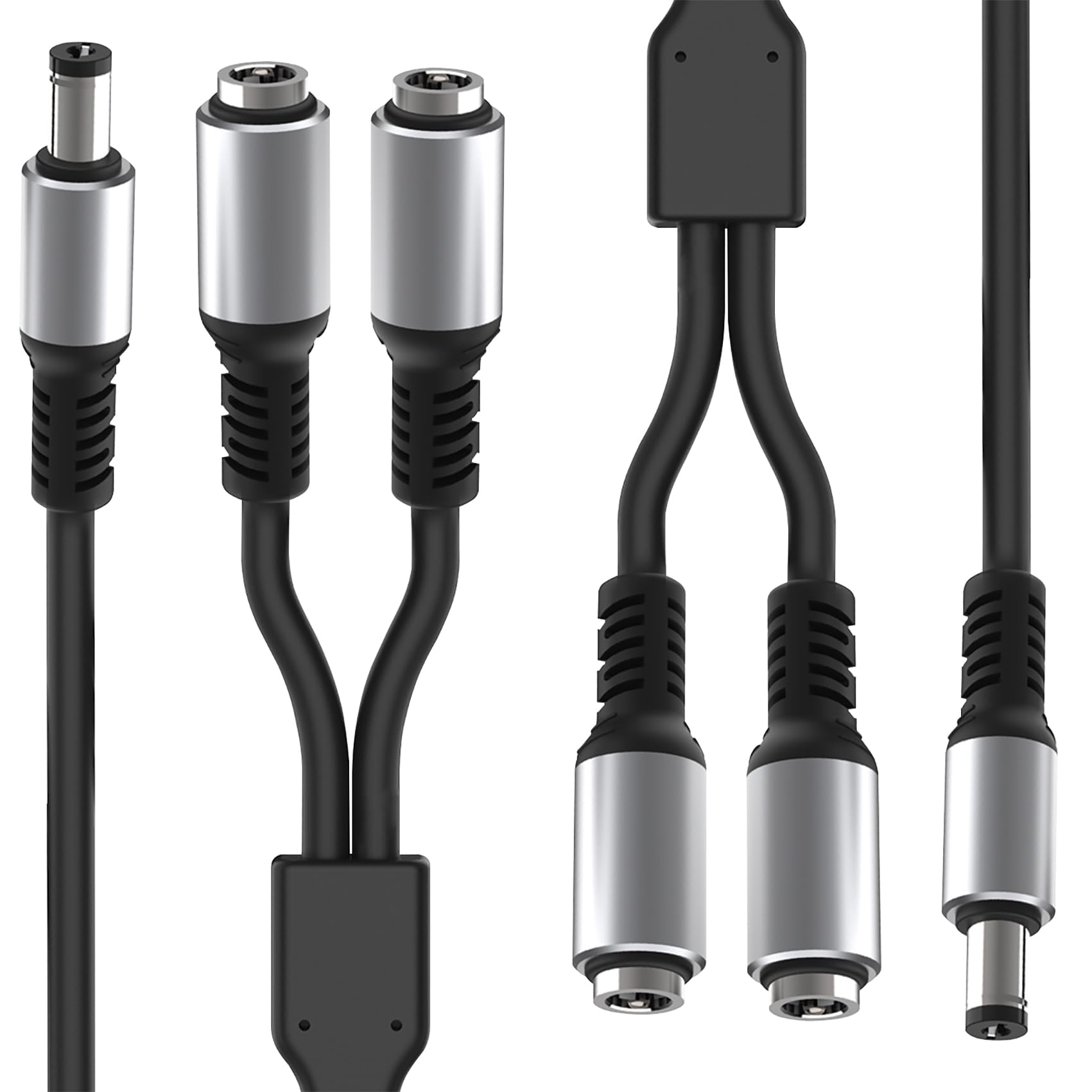 Rca Cctv Spliter 2Pack DC Y Splitter Cable 60cm/2Ft, 1 Male To Dual ...