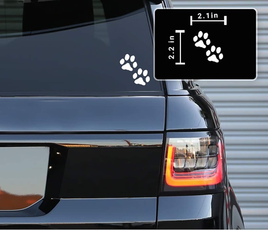Amazon.com: Dog Paw Prints Vinyl Sticker Decal 8 - Pack for Car SUV ...