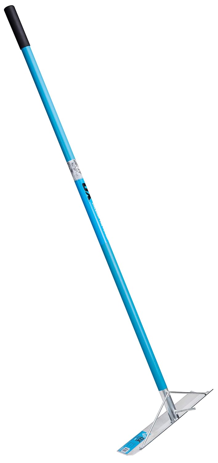 OX Tools Aluminum Concrete Rake/Placer with Hook | 20" x 4" - Amazon.com