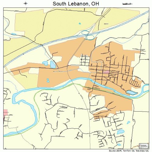 Amazon.com: Large Street & Road Map of South Lebanon, Ohio OH - Printed ...