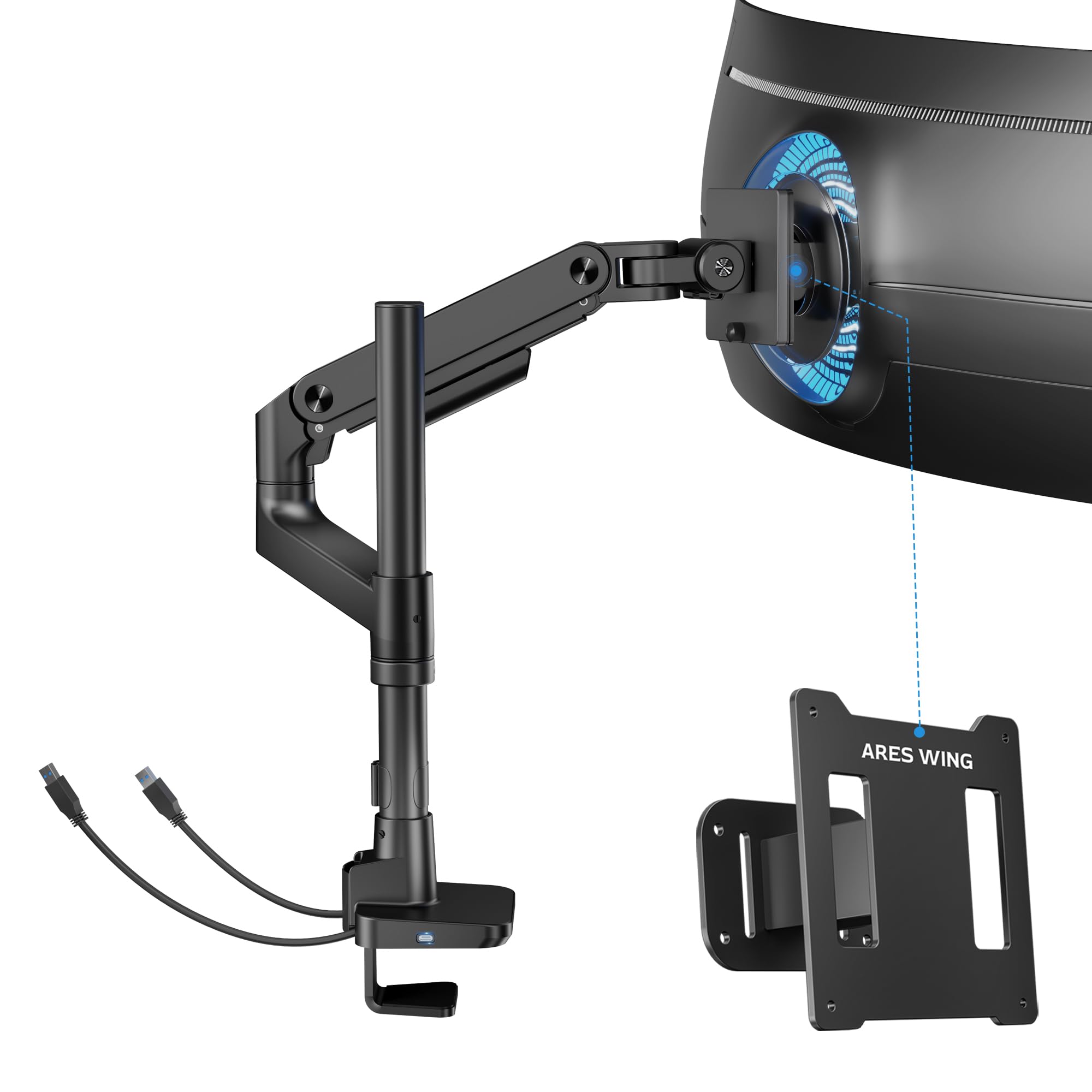 Amazon.com: ARES WING Ultrawide Monitor Arm & VESA Adapter for Samsung ...