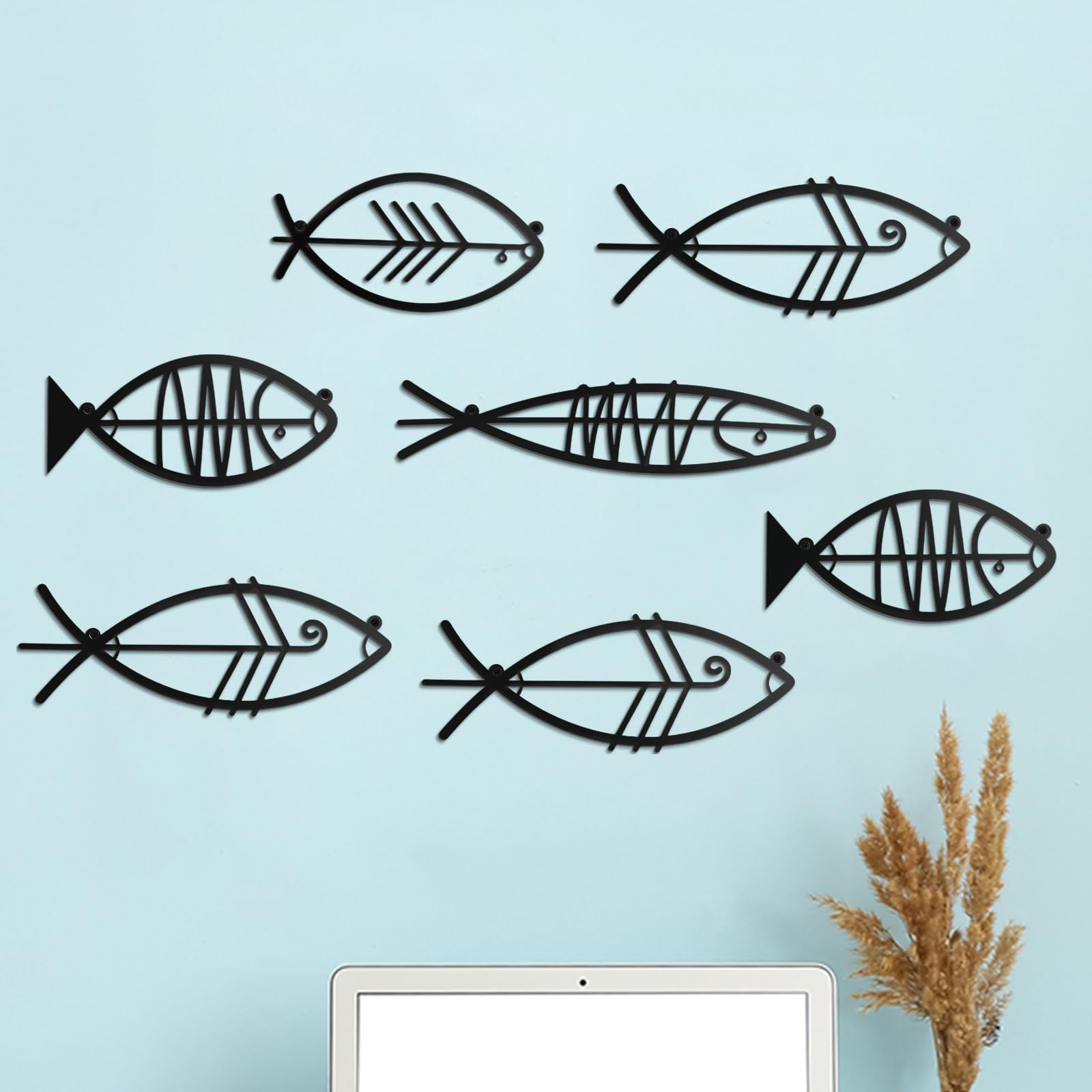 Amazon.com: Deco 79 Metal Fish Home Wall Decor Indoor Outdoor Wall ...