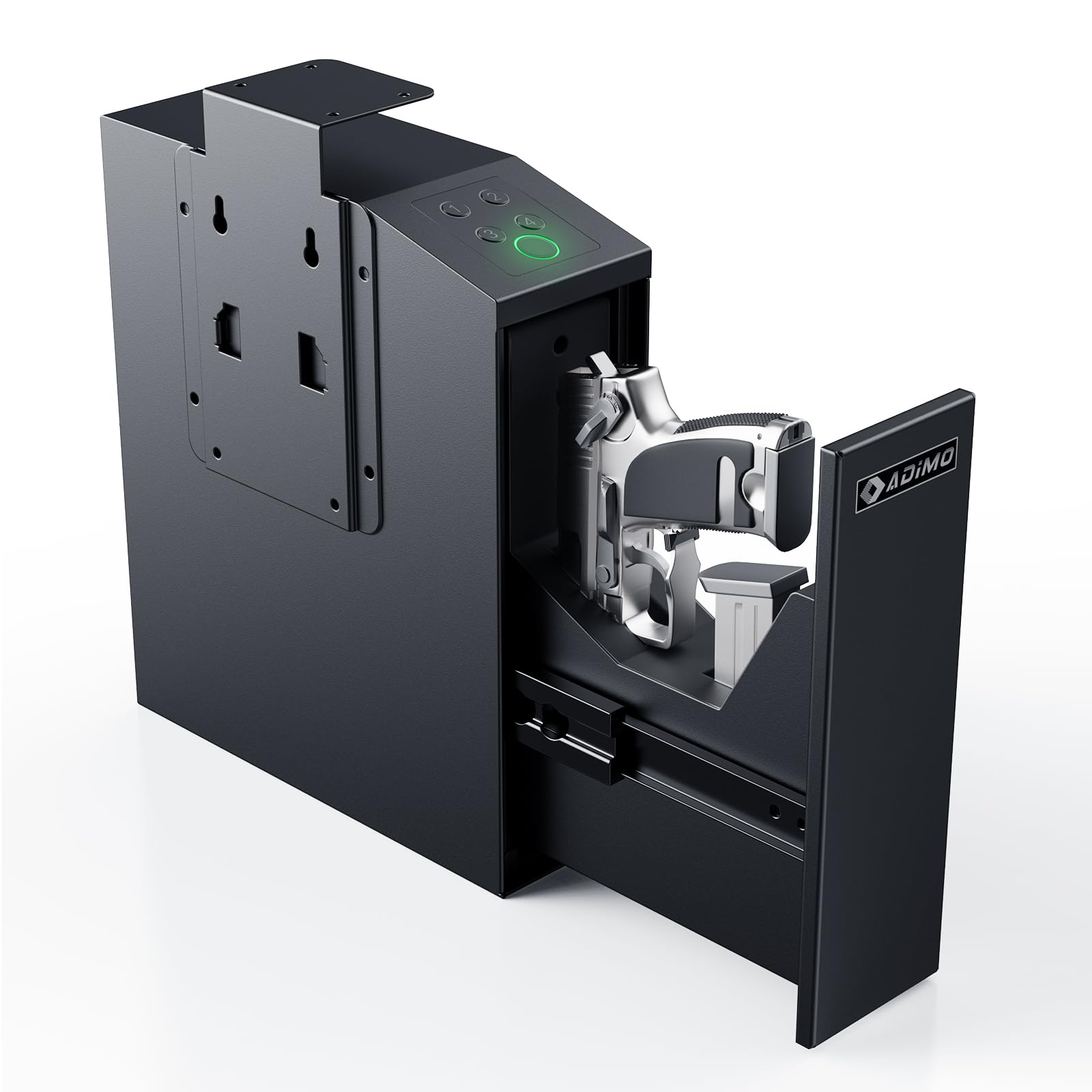 Snapklik.com : Gun Safe, Slider Biometric Gun Safe For Handgun Supports ...