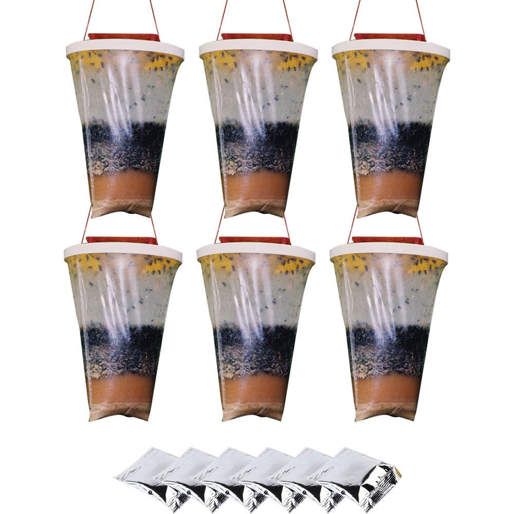 Zoydp 6 Pack Fly Trap Bags Disposable Fly Catcher Outdoor | Desertcart ...