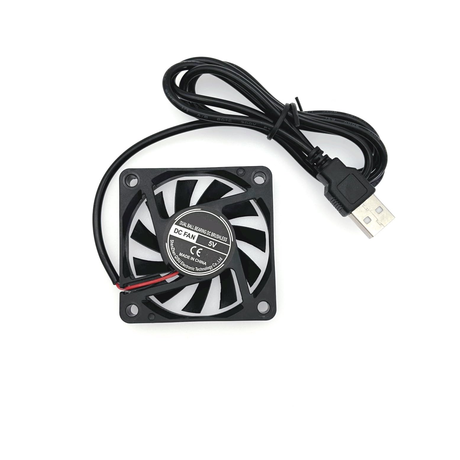 JZK 60x60x10 mm DC 5V USB mini cooling fan with wires, 6010 small ...