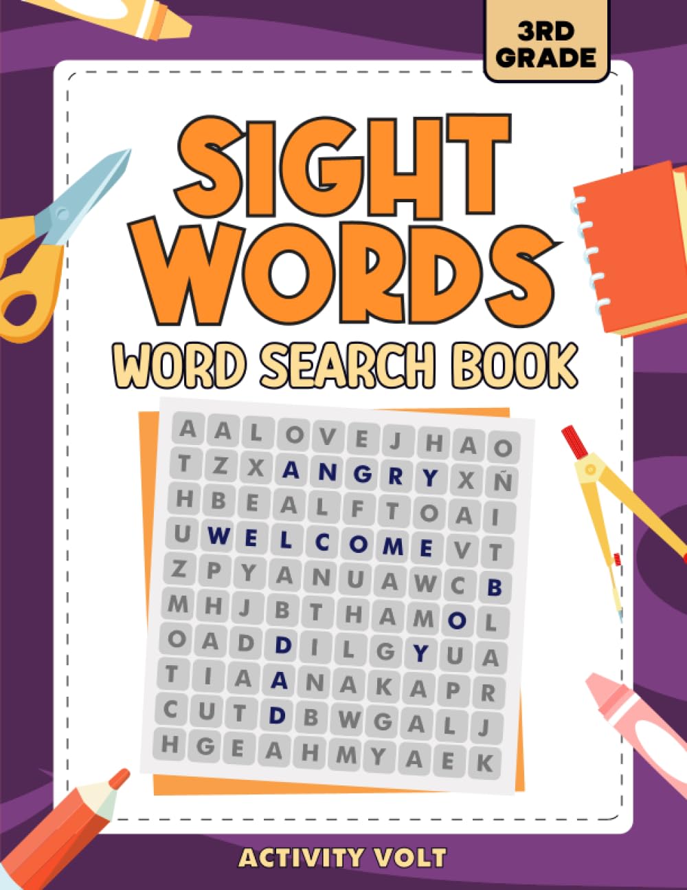 Sight Words Word Search For Kids 3rd Grade: 300+ High Frequency Sight ...