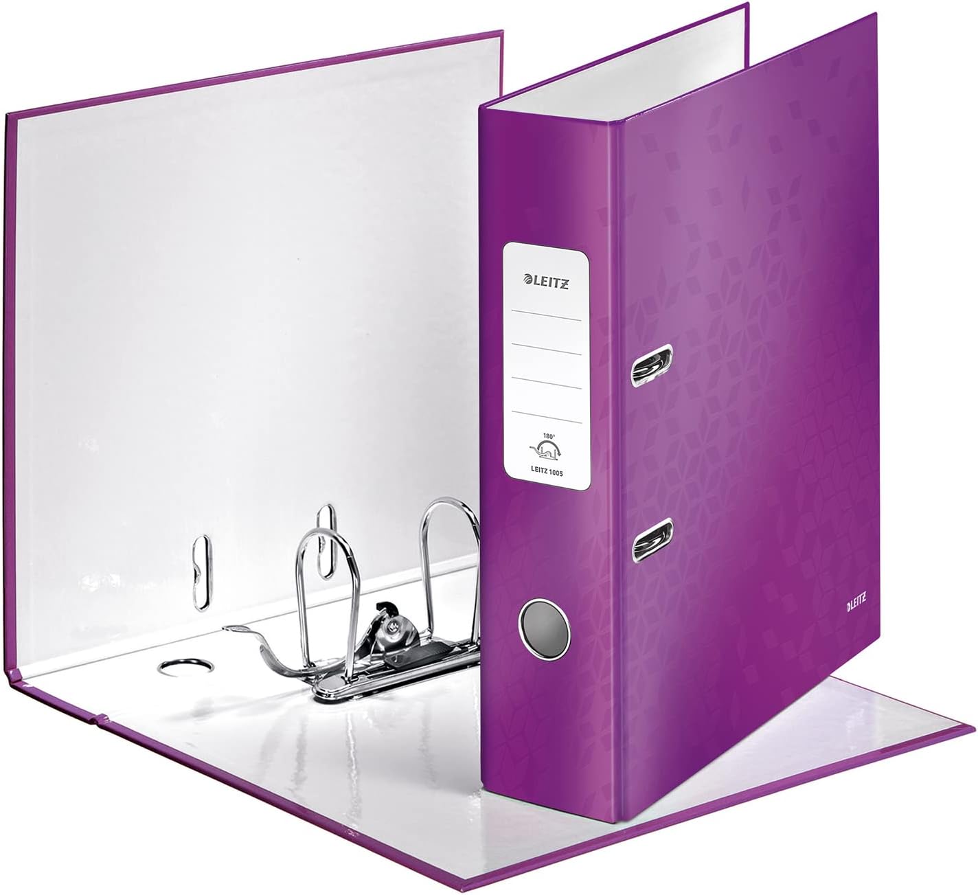 Amazon.com : Leitz 10050062 A4 80 mm Wow 180 Lever Arch Files - Purple : Office Products