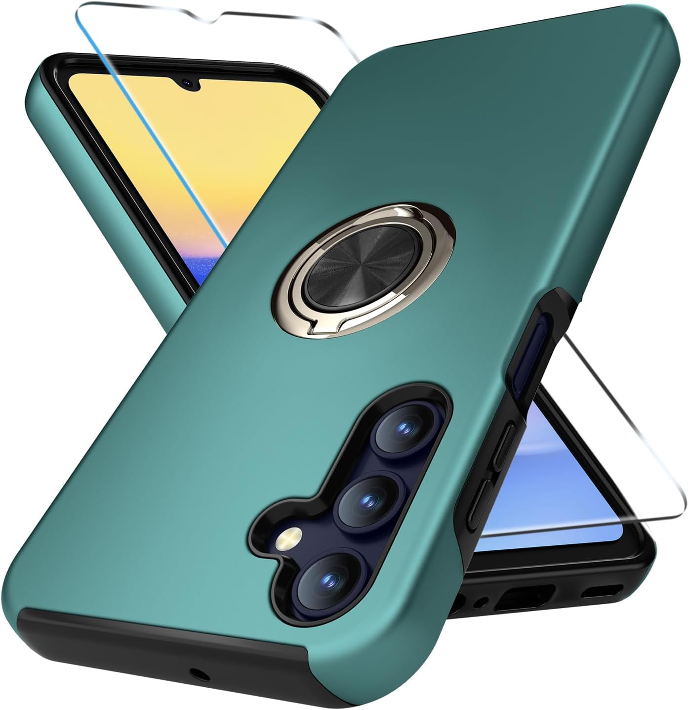 Amazon.com: lovpec for Samsung Galaxy A25 5G Case with Tempered Glass ...