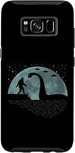 Amazon.com: Galaxy S8 Bigfoot Loch Ness Monster With Moon And Ufos Funny Sasquatch Case : Cell ...