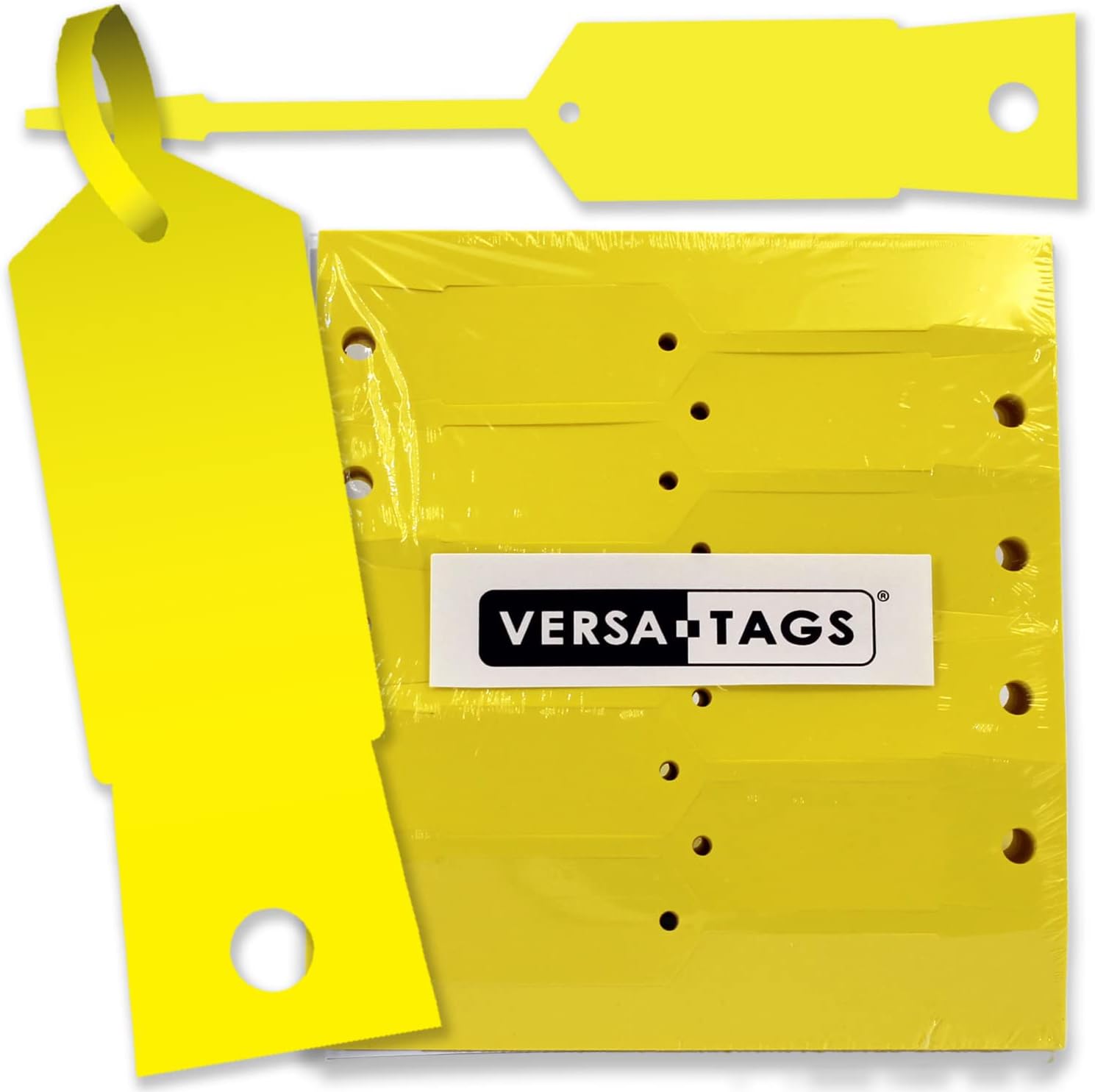 YELLOW Self-Locking Arrow Key Tags (1,000 per pack) Size 4 1/2" X 3/4 ...