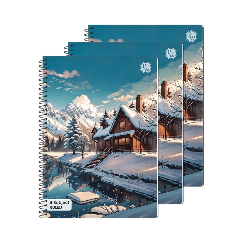 PW 6 Subject Spiral Notebook | Set of 3 | 300 Pages | Ruled Seasons ...