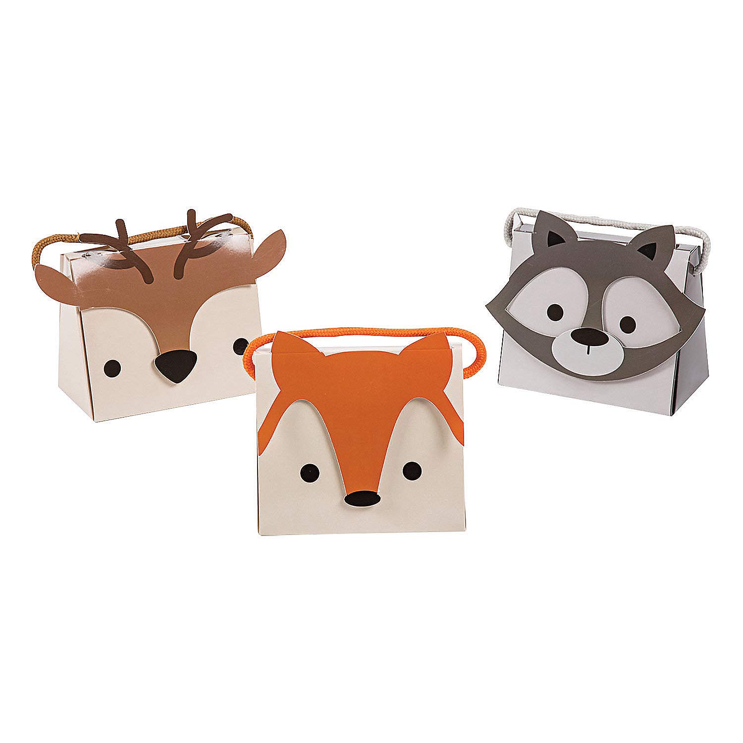 Amazon.com: Woodland Party Animal Shaped Boxes - Party Supplies - 12 ...