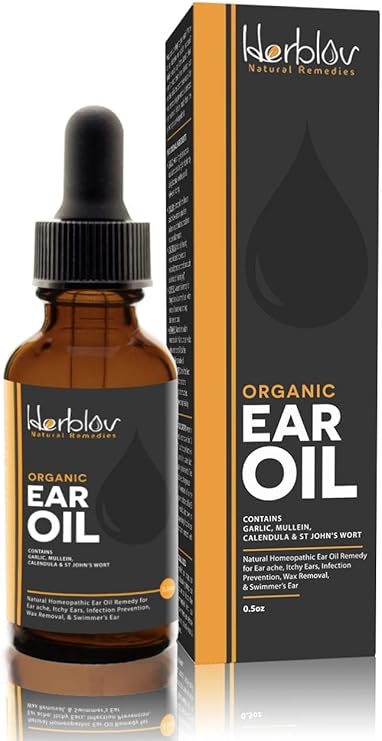 Amazon.com: Organic Ear Oil for Ear Infections - Natural Eardrops for ...
