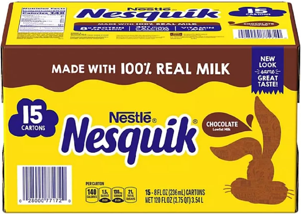 NESQUIK Chocolate Milk Beverage (8 fl oz. bottle, 15 ct.) : Amazon.ca ...