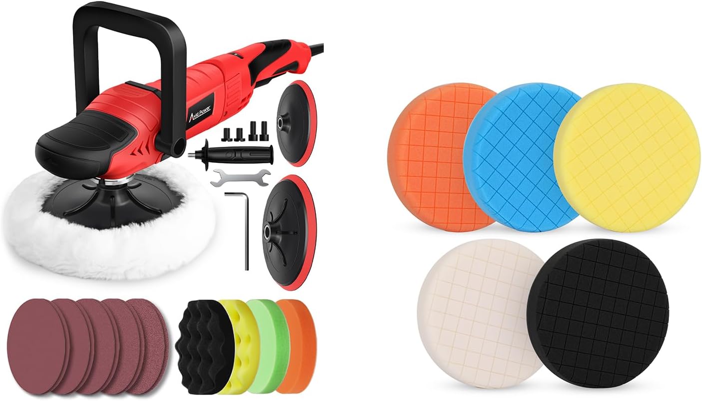 Amazon.com: AVID POWER Car Buffer Polisher, 6 Variable Speed 1000-3500 ...