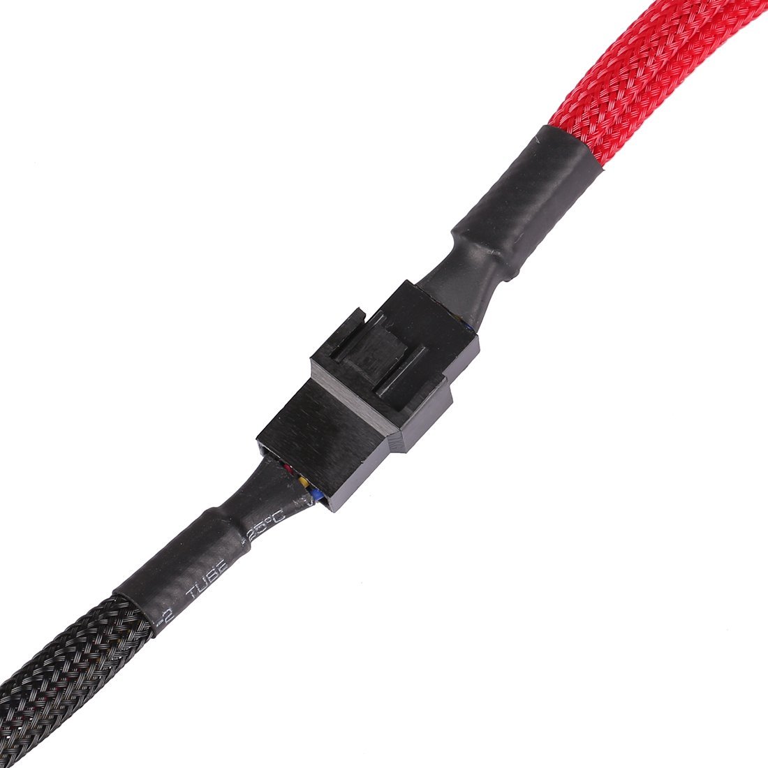 Snapklik.com : JBtek All Red Sleeved PWM Fan Splitter Cable 1 To 2 ...