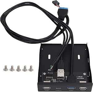 Amazon.com: Sata to USB, USB3.2 GEN1 Type C Floppy Panel Hub 4 Ports ...