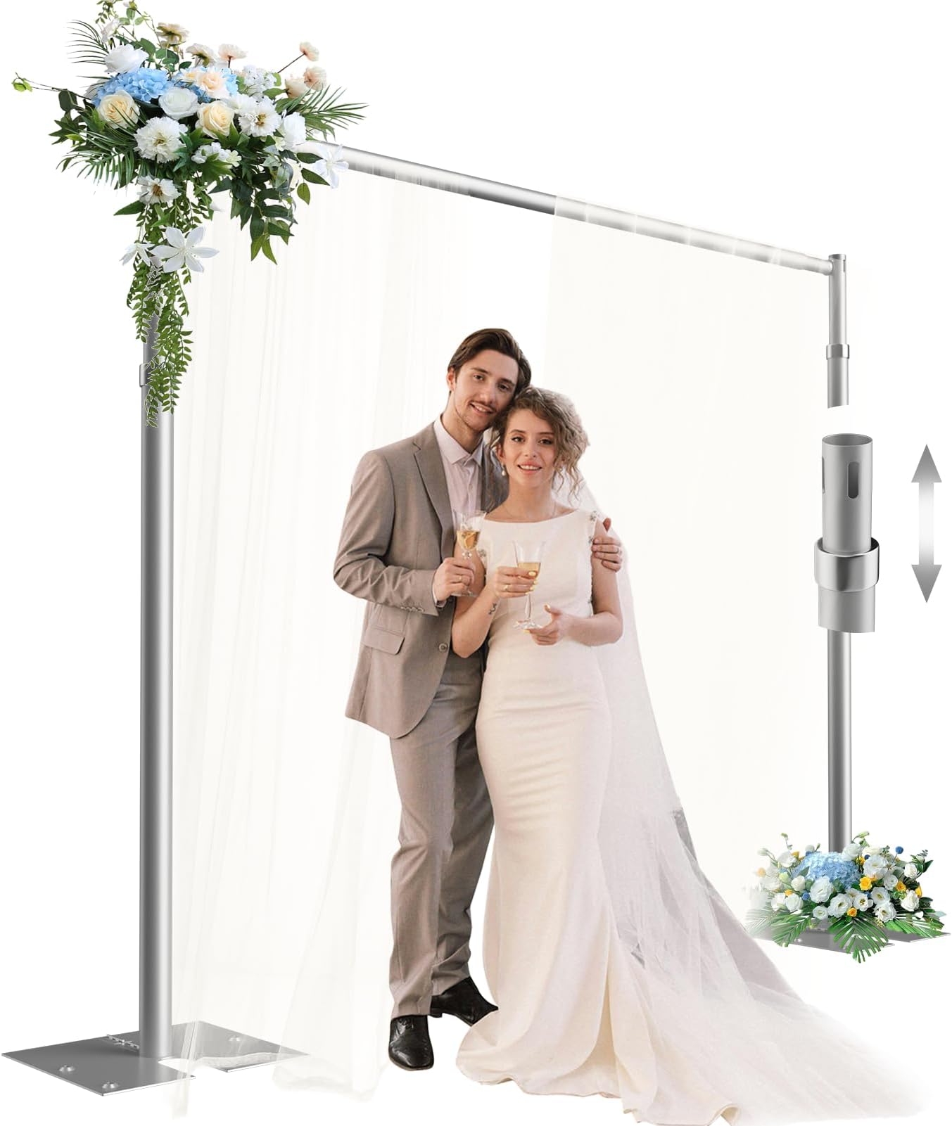 Amazon.com : GLOSHOOTING Pipe and Drape Backdrop Stand Kit, Heavy Duty ...