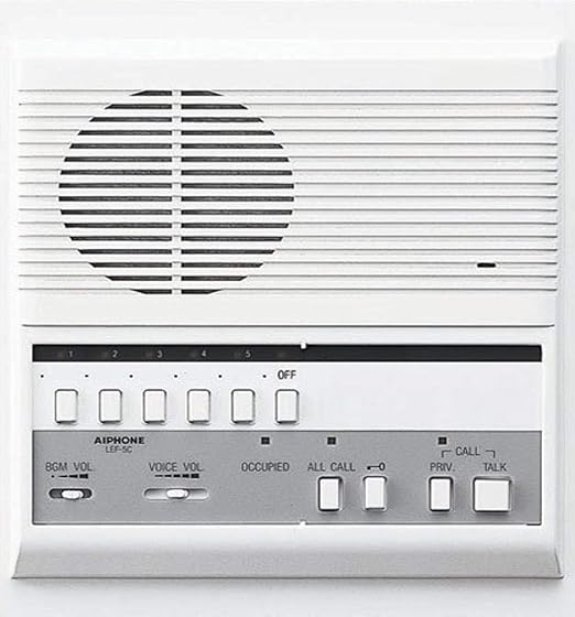 Amazon.com: Aiphone LEF-5C Open Voice Selective Call Master Intercom ...