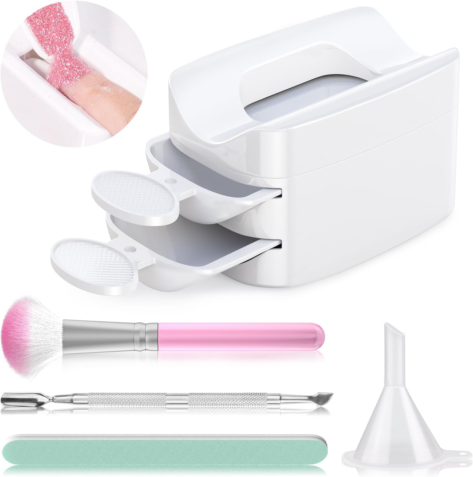 Amazon.com: AZUREBEAUTY Nail Polish Dip Powder Nail Kit Starter, 21 ...