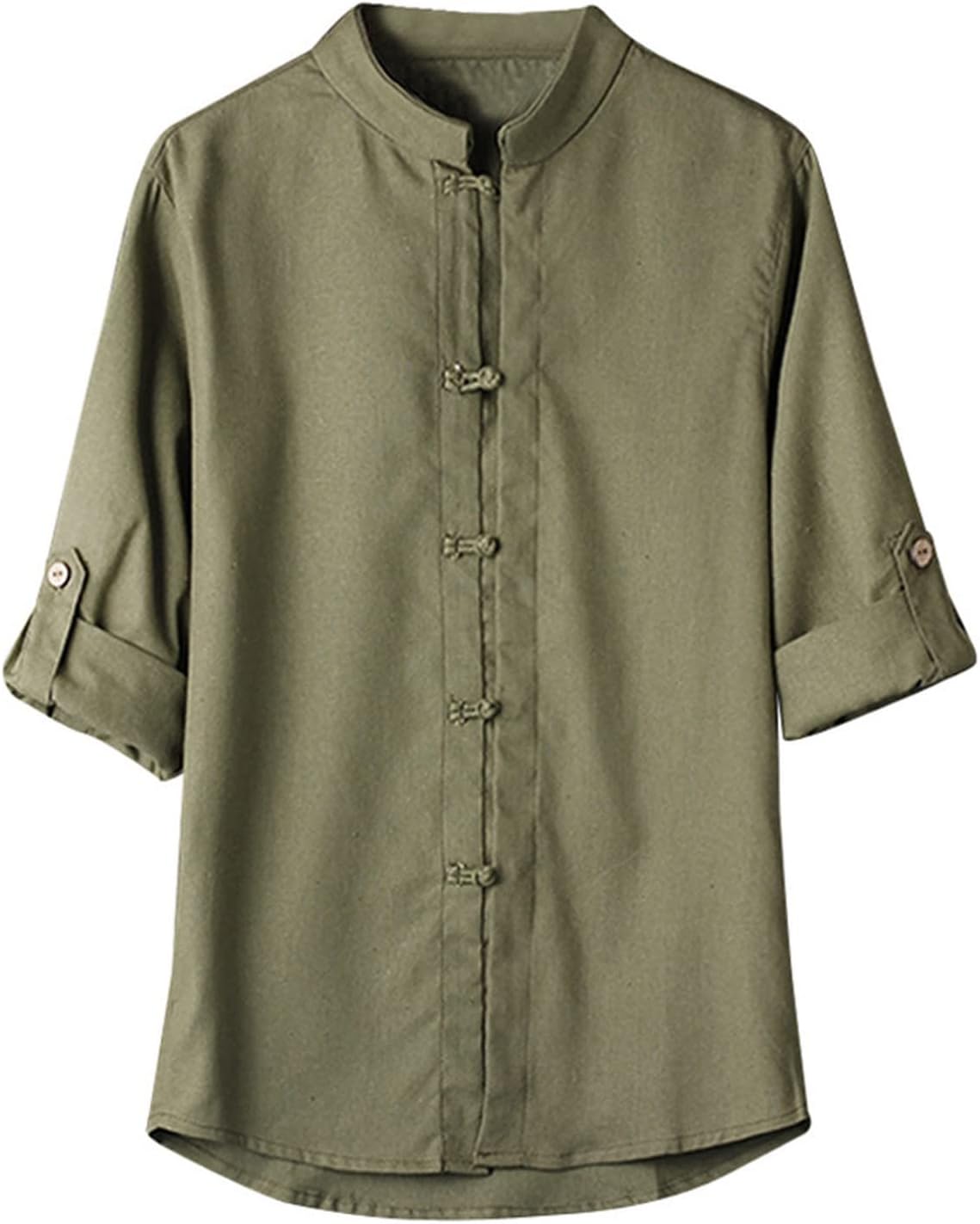 Amazon.com: Mens Classic Fit Chinese Traditional Kungfu Shirt with Frog ...