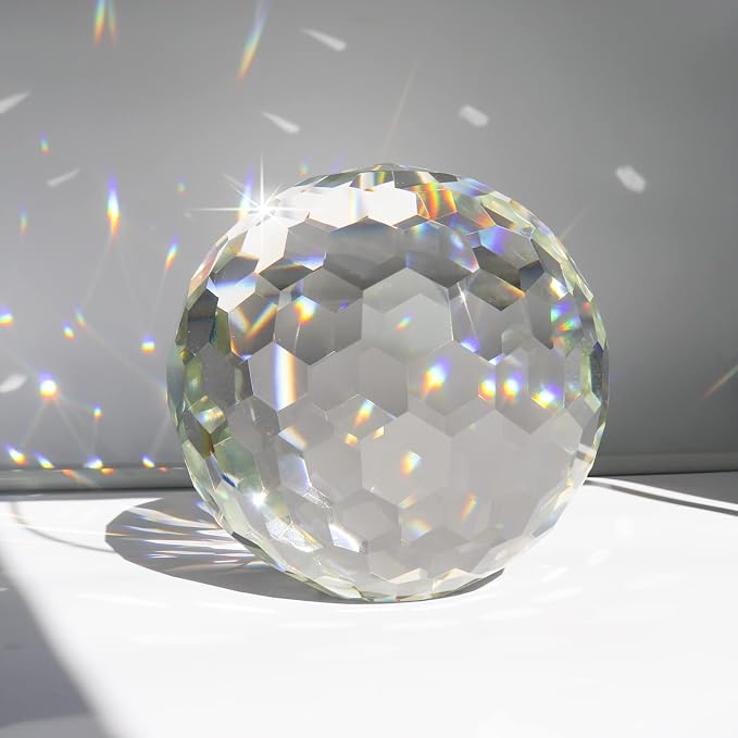 Amazon.com: 4.72inch/120mm Clear Glass Crystal Ball Prism, Sphere ...